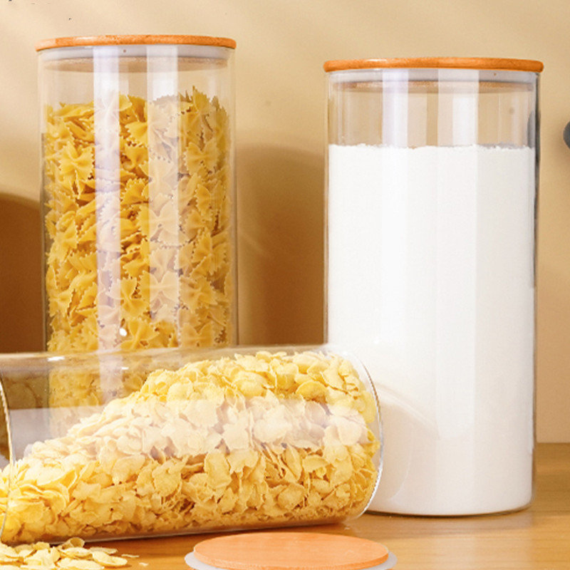 Prep & Savour Large Glass Flour and Sugar Containers[Set of 2],Glass ...